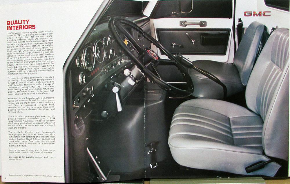 1984 GMC Brigadier 9000 Series Truck Sales Brochure Original