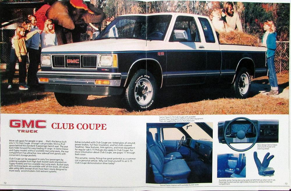 1986 GMC S15 Pickup Truck Gypsy Sierra Club Coupe 4WD Cab/Chassis Sales ...