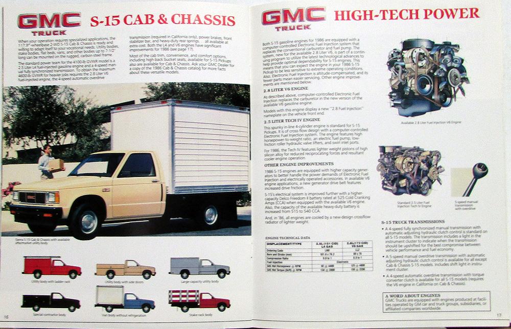 1986 GMC S15 Pickup Truck Gypsy Sierra Club Coupe 4WD Cab/Chassis Sales ...