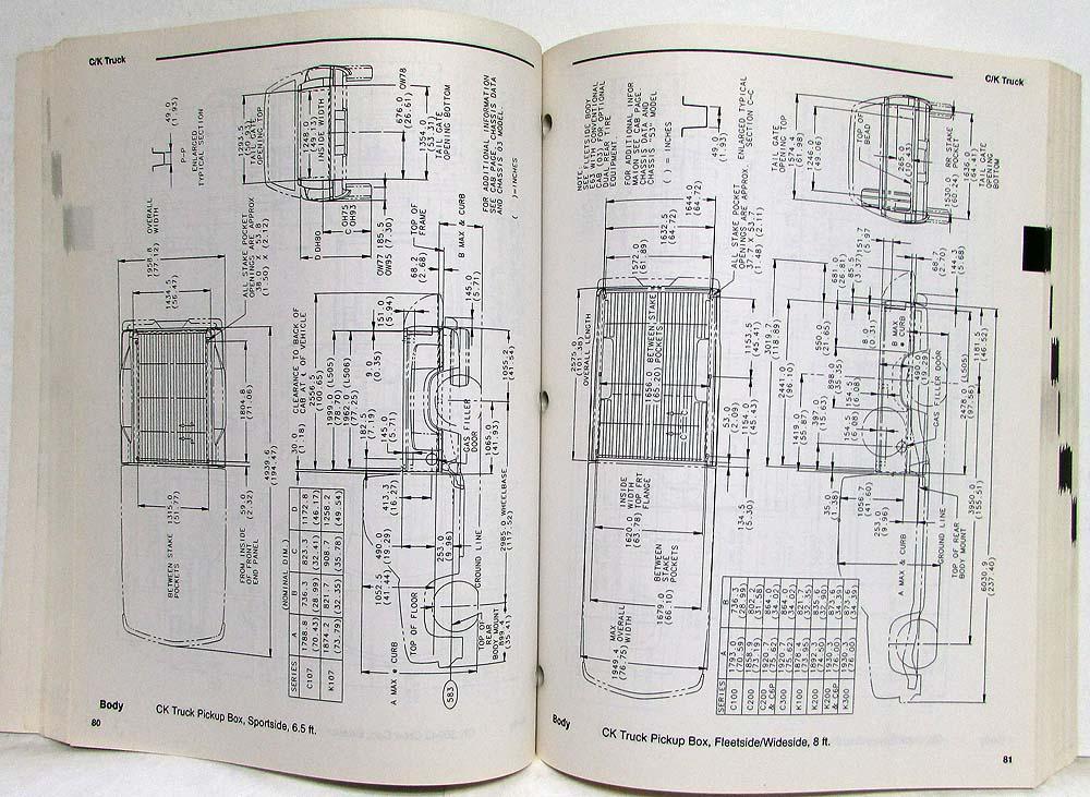 1996 GMC Chevrolet Truck Body Builder Book Lt Duty Series 10 20 30 1500 ...