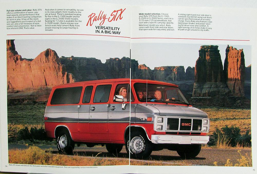 1989 GMC Safari Rally STX Vans Truck CANADIAN Sales Brochure Original