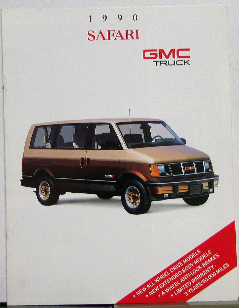 1990 GMC Safari Van SLX SLE SLT Truck Sales Brochure Original