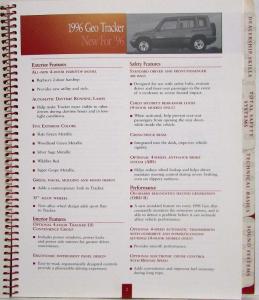 1996 Geo Product Guide Reference Data Book