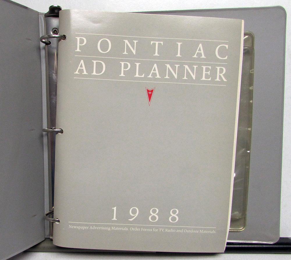 1988 Pontiac AD Planner Fiero LeMans Firebird 6000 Grand Am Sun Bird