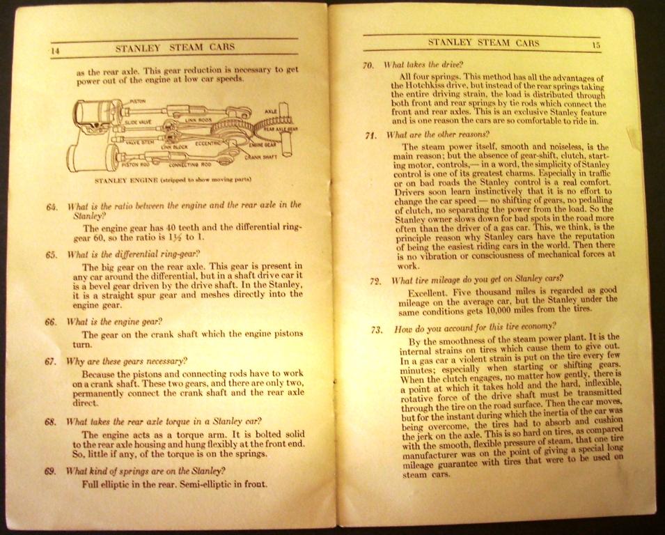 1919 Stanley Motor Carriage Company Questions Answers Brochure Steam ...