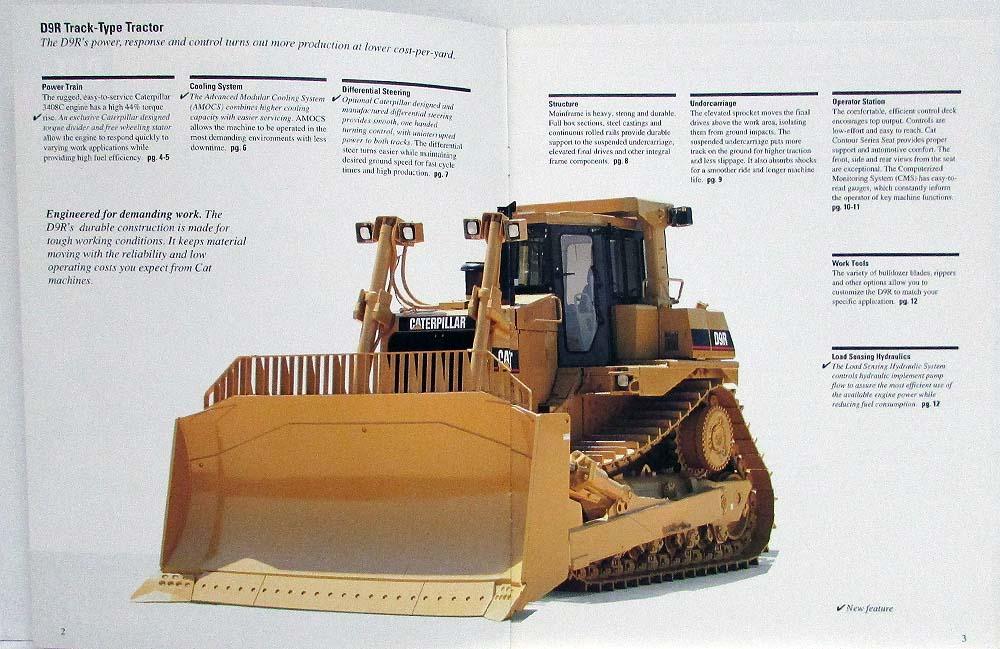 1995 Caterpillar D9R Track-Type Tractor Sales Brochure