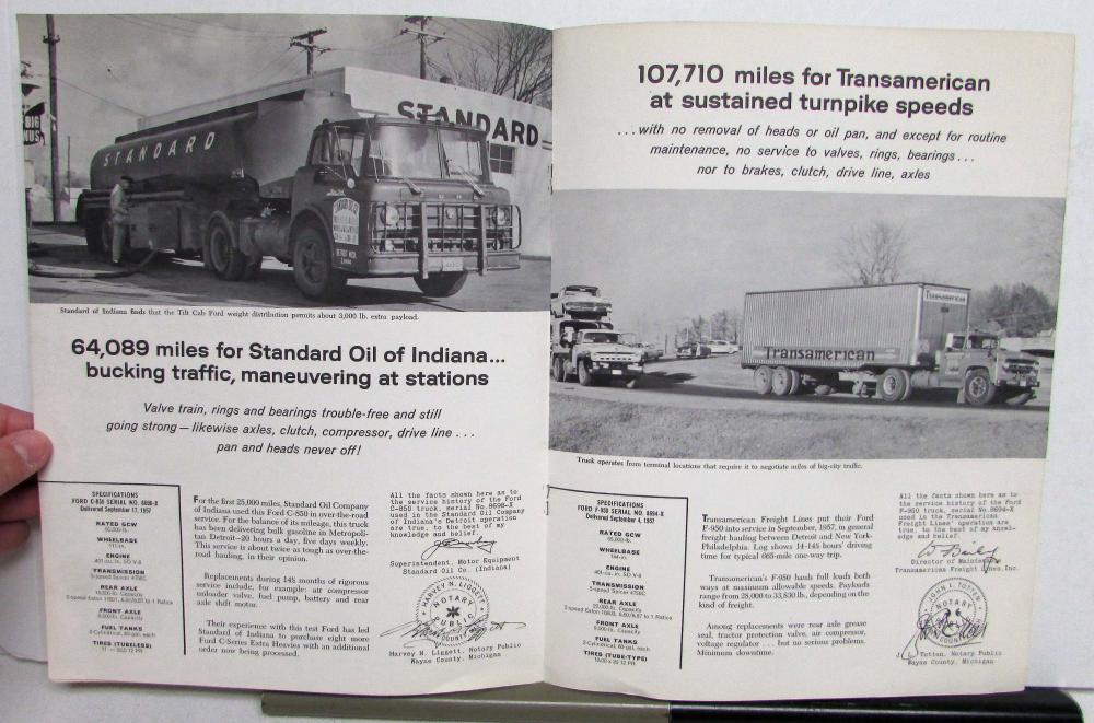 1959 Ford Super Duty Fleet Trucks Info Brochure F950 C850 F1100 T950