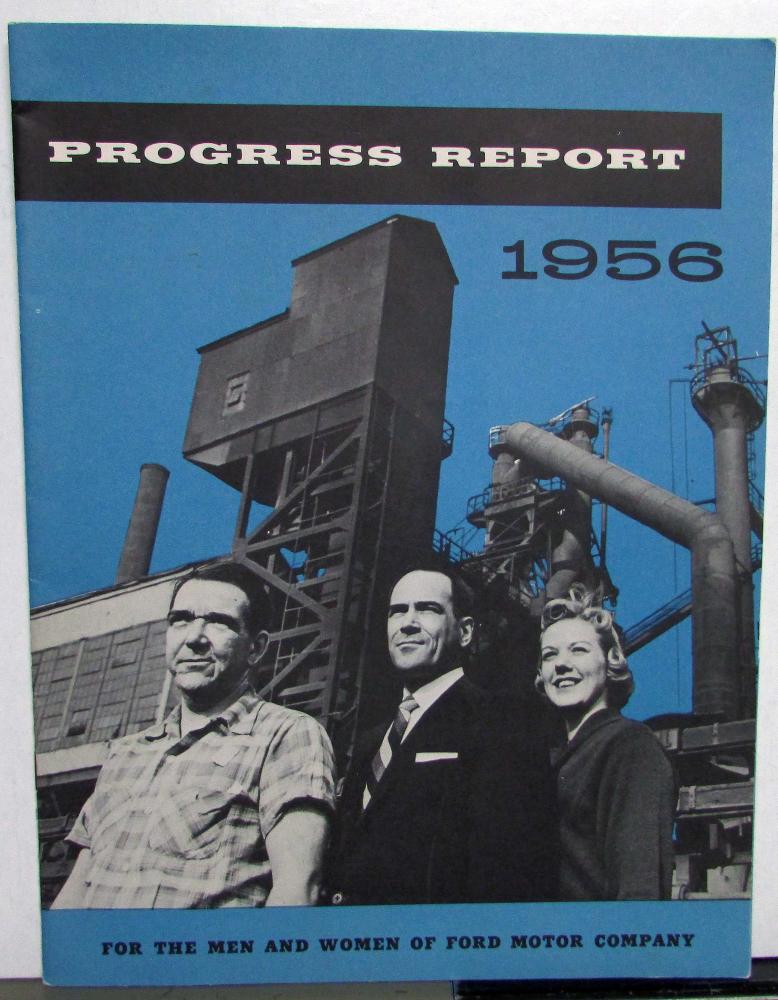 1956 Ford Progress Informational Report Employee Only