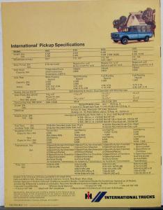 1973 IH International Pickup Truck Model 1010 Specs Colors Sales ...