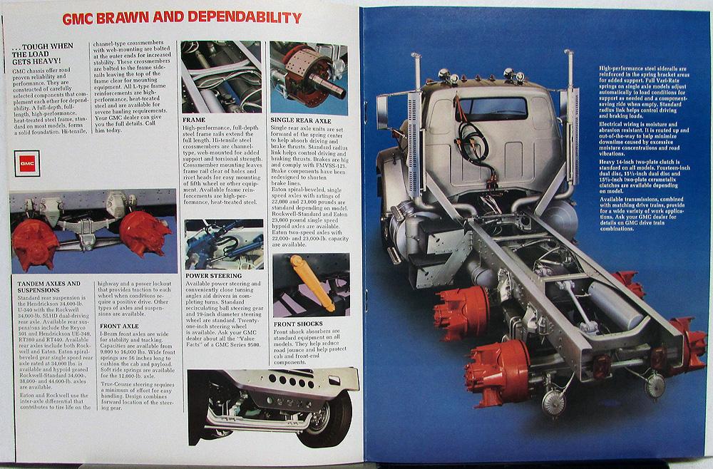 1977 1978 Gmc 9500 Short Conventional Truck Sales Brochure And Engine
