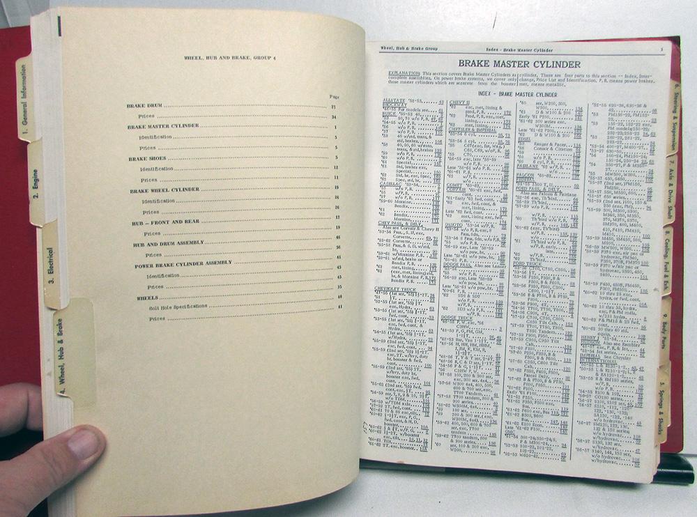 1953-1962 Chevy Cadillac Ford Mopar Hollander Parts Interchange Book ...