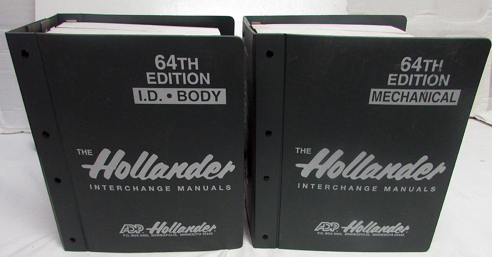 1960s To 1998 Hollander Interchange Manuals Chevy Ford Mopar Toyota ...
