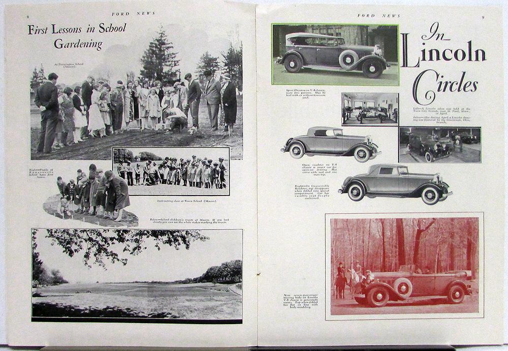 1932 Ford News June Issue Color Paint Combinations & Wheel Colors ...