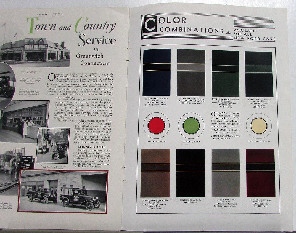 1932 Ford News June Issue Color Paint Combinations & Wheel Colors ...