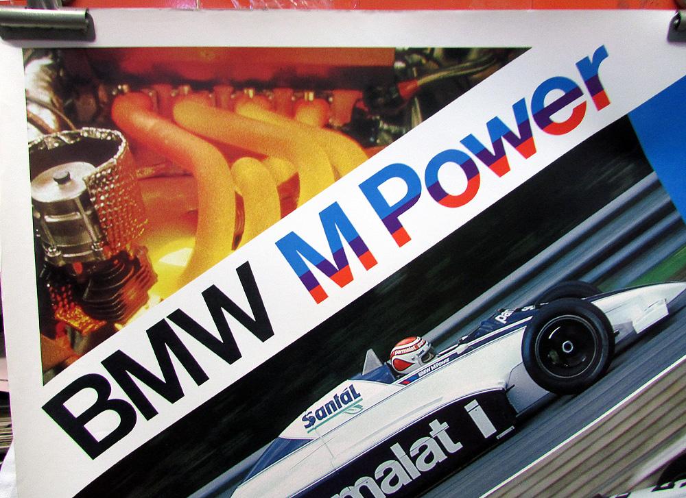Late 1970s BMW M Power Race Teams Promotion Poster Formula 1 & 2 IMSA