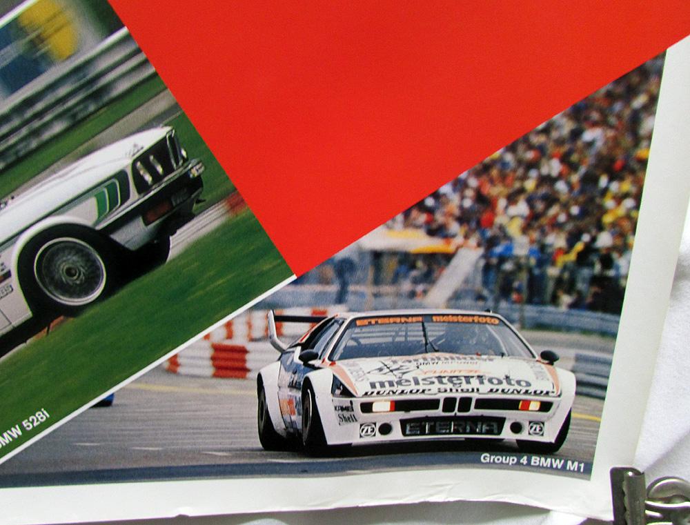 Late 1970s BMW M Power Race Teams Promotion Poster Formula 1 & 2 IMSA