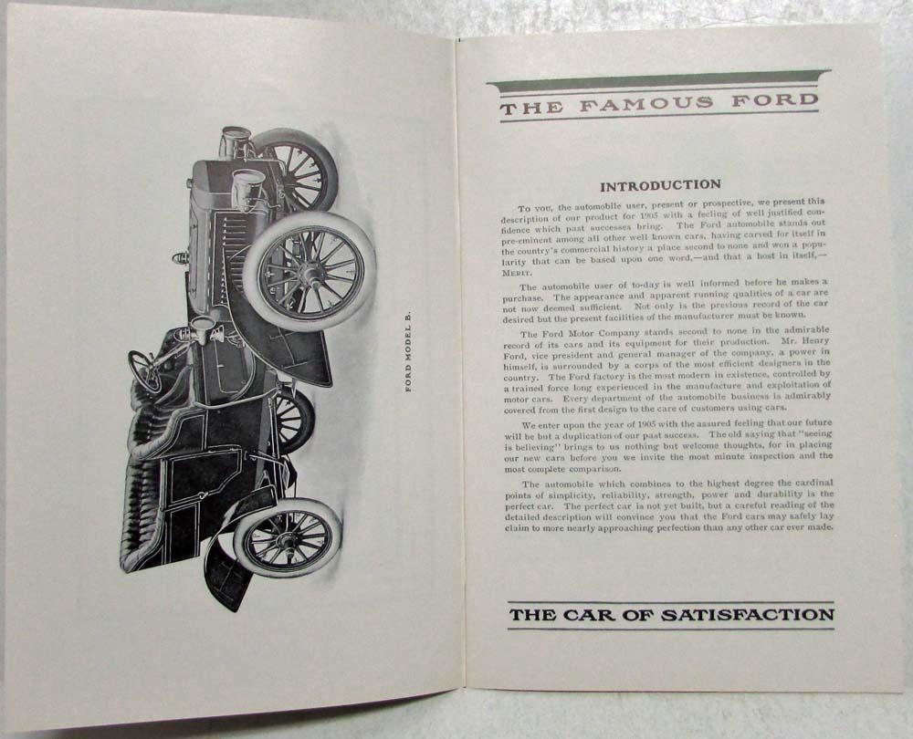 1905 Ford Book - REPRODUCTION