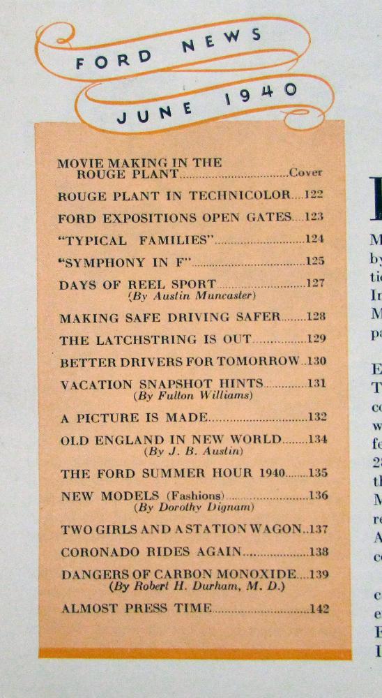 1940 Ford News Magazine June Issue Original