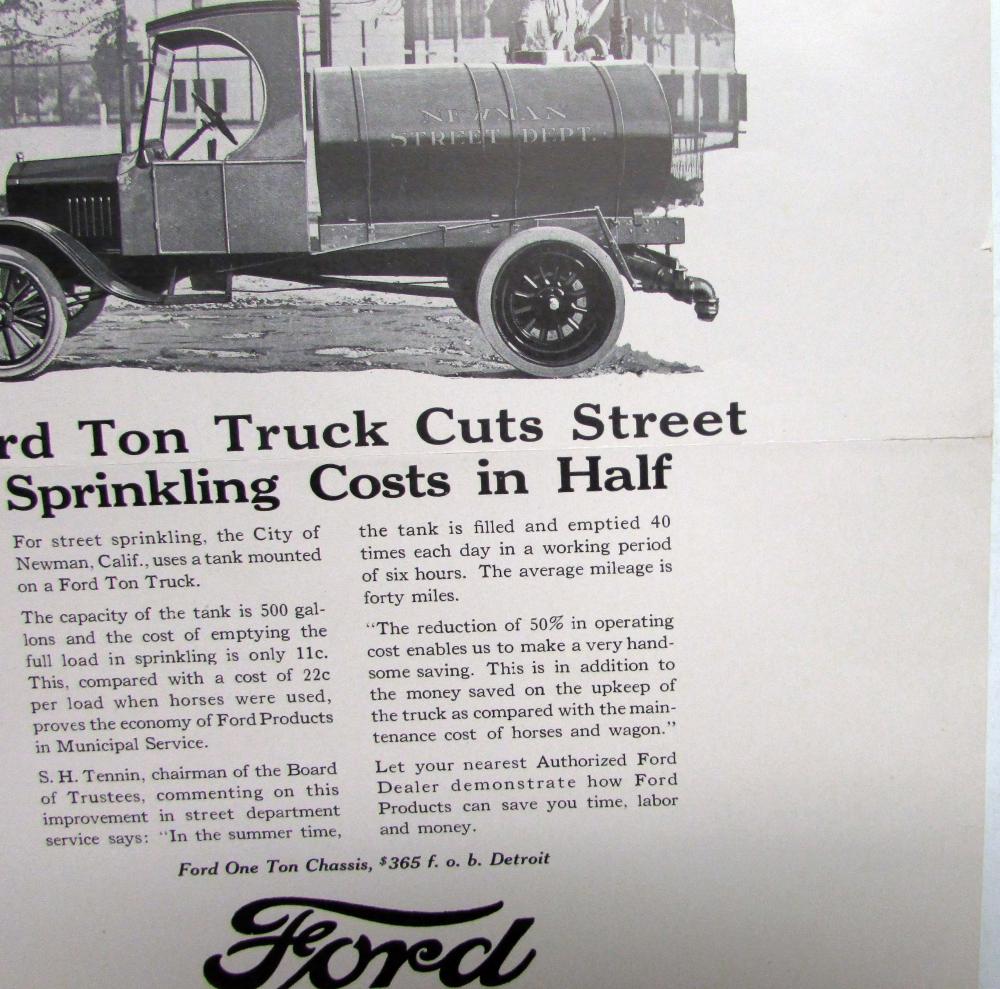 1926 Ford Model T Ton Truck Chassis Ad Proof