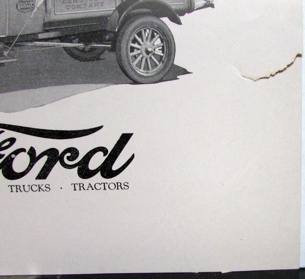 1925 Ford Model T Delivery One Ton Express Body Ad Proof