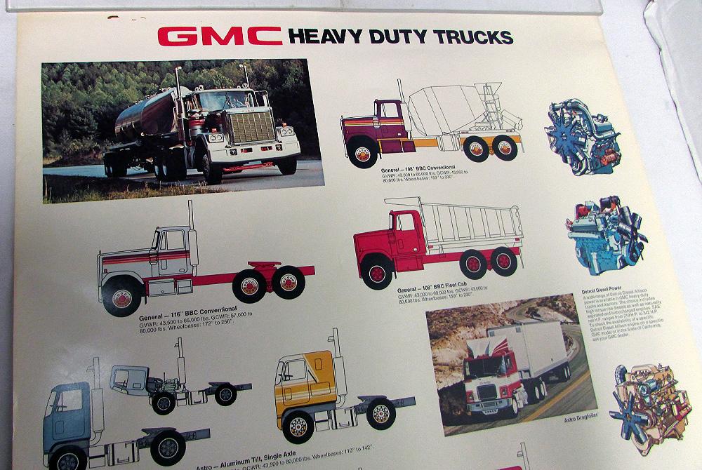 1977 GMC Trucks Dealer Heavy Duty Showroom Poster Features & Models ...