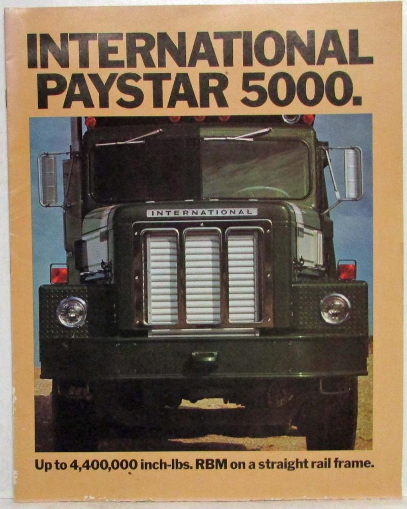 1974 International Paystar 5000 Oversized Sales Brochure