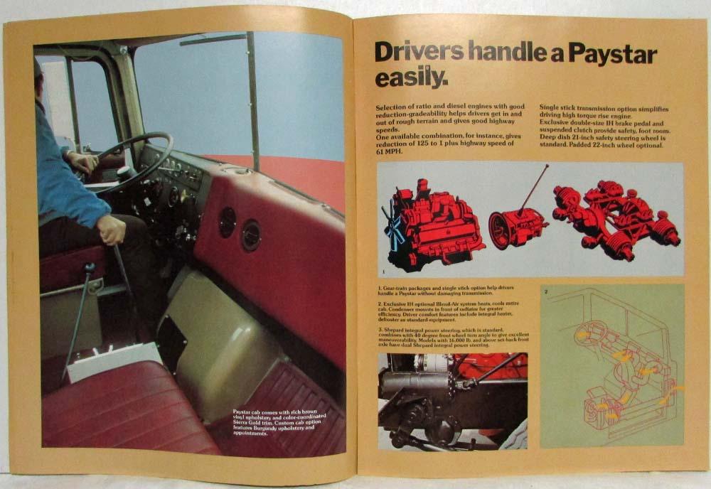 1974 International Paystar 5000 Oversized Sales Brochure