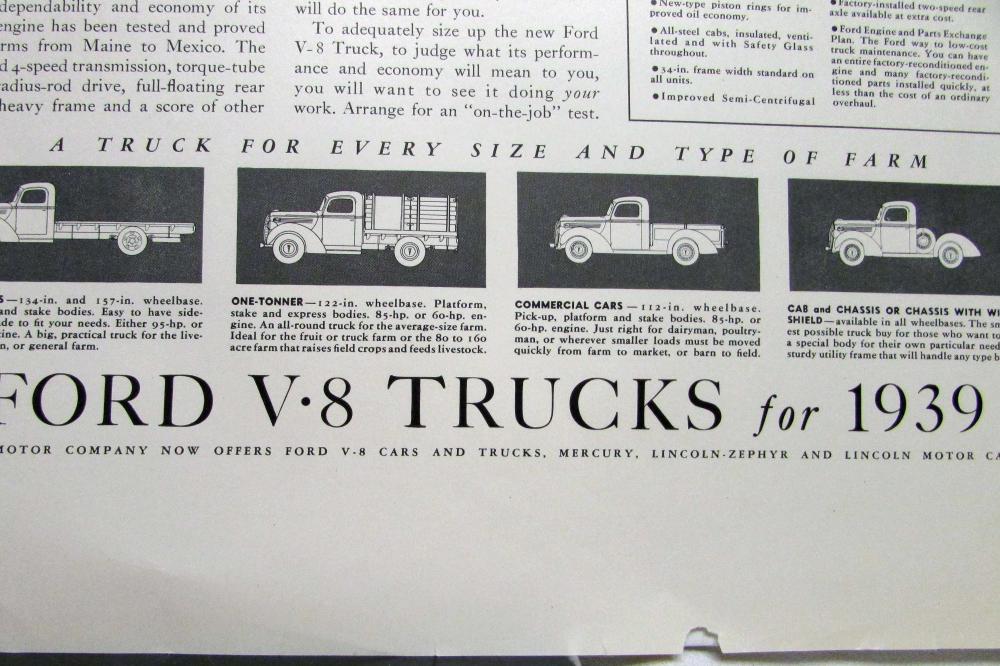 1939 Ford V8 Truck One Tonner Features Truck That Will Stand By You ...