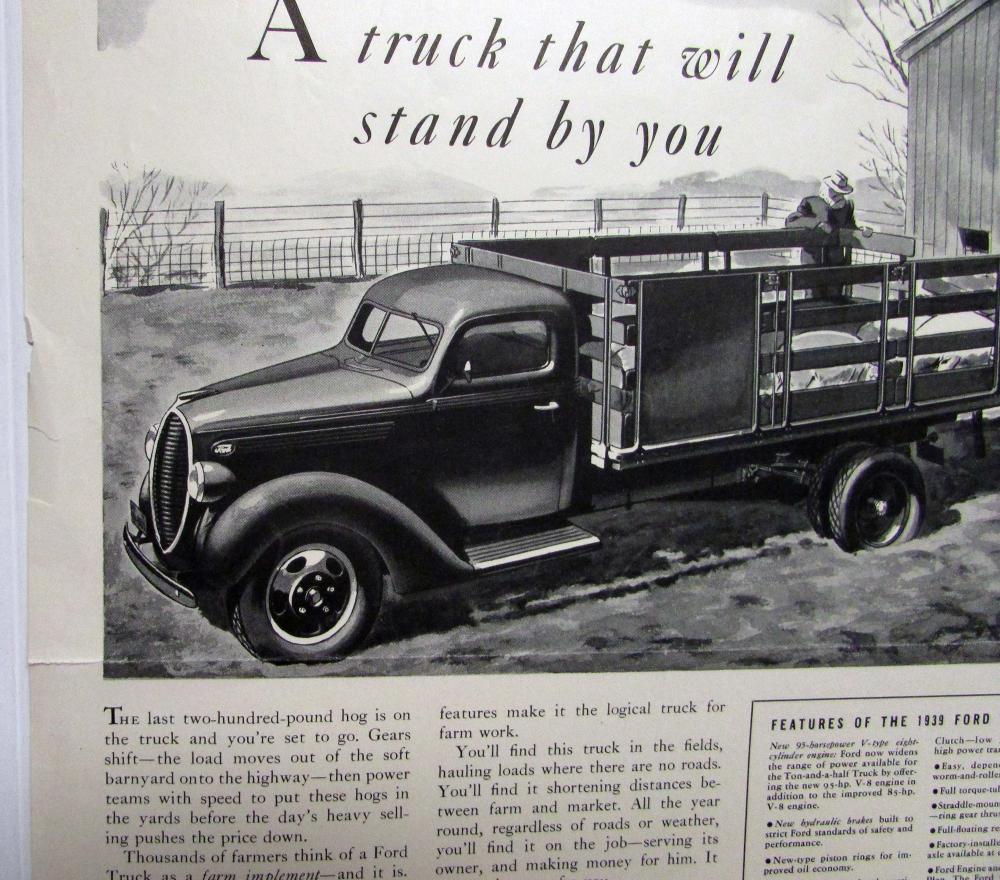 1939 Ford V8 Truck One Tonner Features Truck That Will Stand By You ...