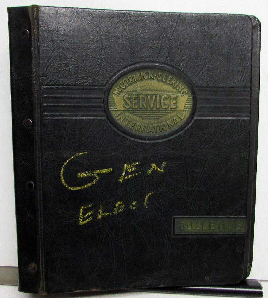 1930s-1940s McCormick-Deering International Tractor Service Bulletins ...