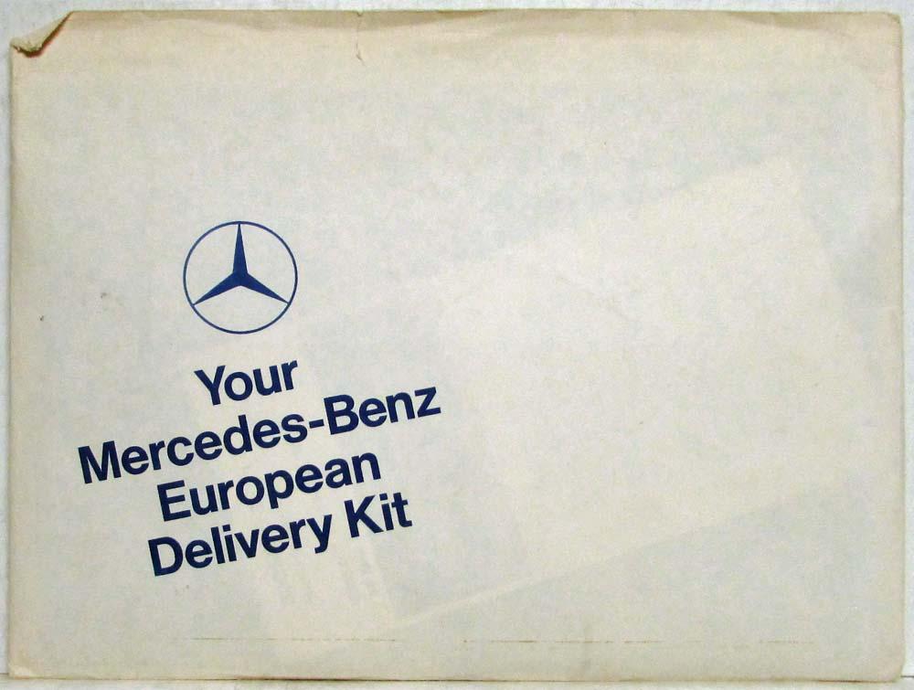 1967-1968 Mercedes-Benz European Delivery Kit