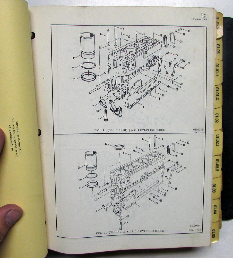 1963-1965 Cummins Diesel Engines Dealer Parts Books Catalog Set J C H ...