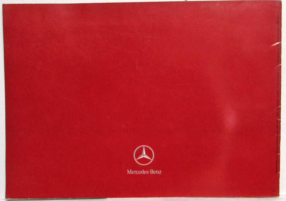 1990 Mercedes-Benz 190E Sales Brochure