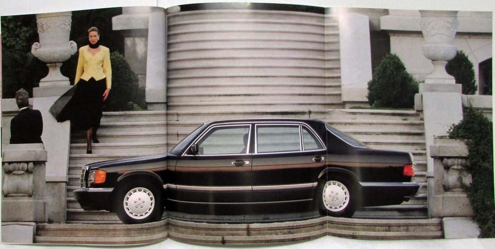 1990 Mercedes-Benz S-Class Oversized Sales Brochure with Specifications ...