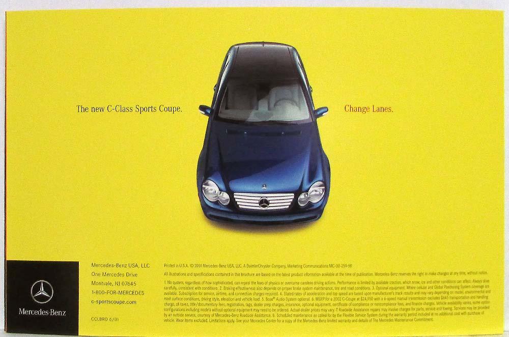 2002 Mercedes-Benz C-Class Sales Folder and Sweepstakes Entry with Envelope