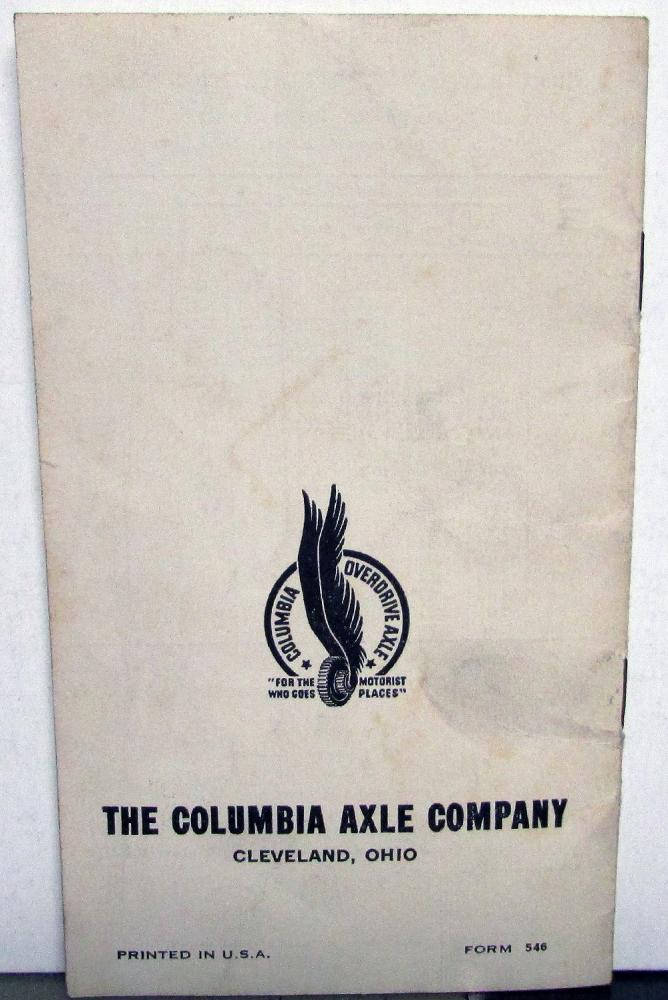 1936-1941 Ford Mercury Lincoln Columbia Overdrive Axle Sales Brochures Pair