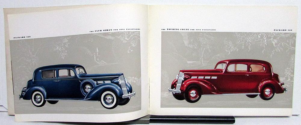1937 Packard Six & 120 Dealer Sales Brochure Large Original Sedan Coupe ...