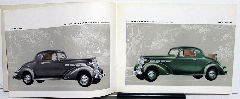 1937 Packard Six & 120 Dealer Sales Brochure Large Original Sedan Coupe ...