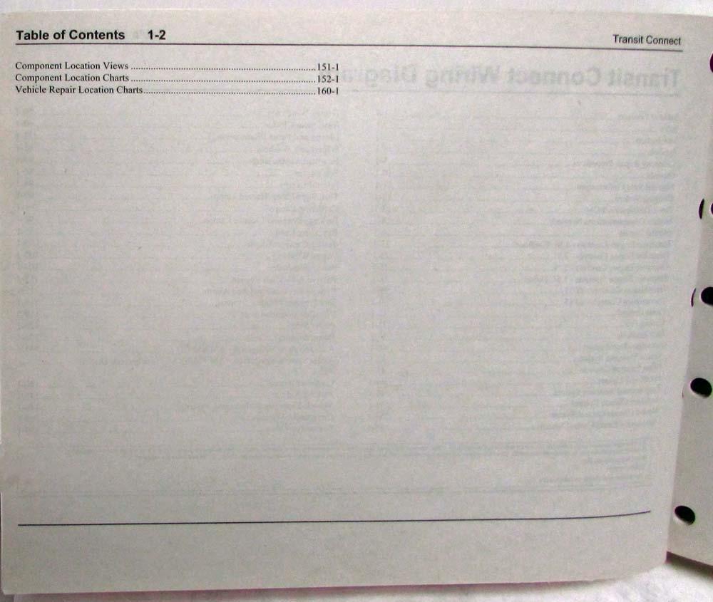2019 Ford Transit Connect Electrical Wiring Diagrams Manual