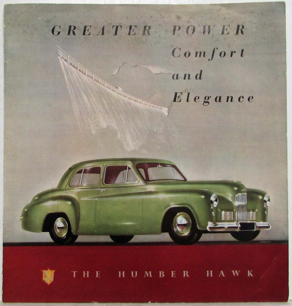 1951 Humber Hawk Greater Power Comfort and Elegance Sales Folder