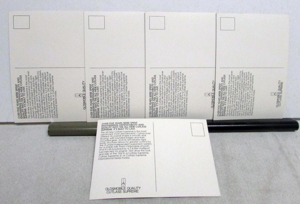 1988 Oldsmobile The All New Cutlass Supreme Look Of The 90s NOS Postcards