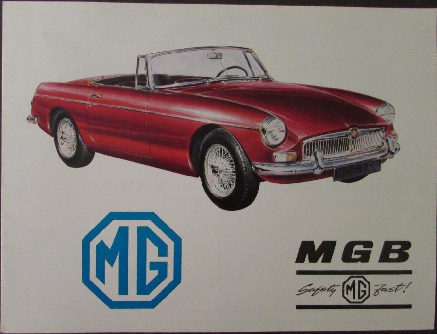 1967 1968 ? NOS MG MGB Color Sales Brochure