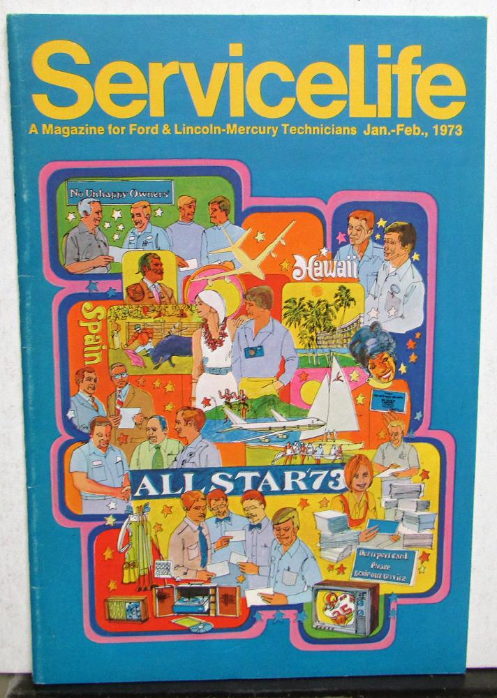 1973 Ford Lincoln Mercury Technicians ServiceLife Dealer Magazine Jan-Feb