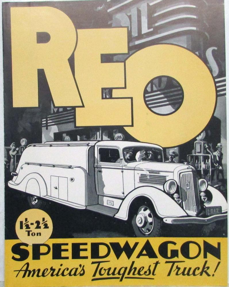 1936 REO 1 1/2 - 2 1/2 Ton Speedwagon Sales Tri-Fold Brochure