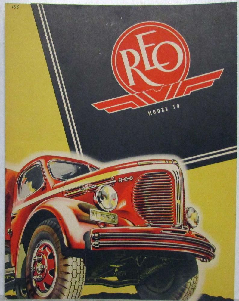 1940 REO Model 19 Speedwagon Sales Tri-Fold Brochure