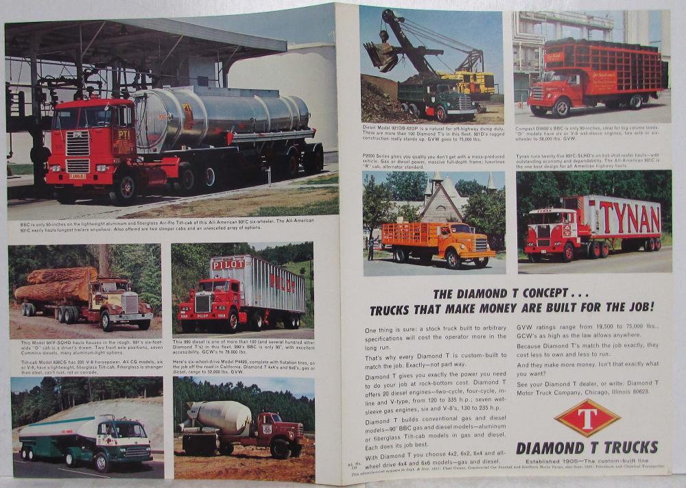 1963 Diamond T Concept Sales Ad Sheet