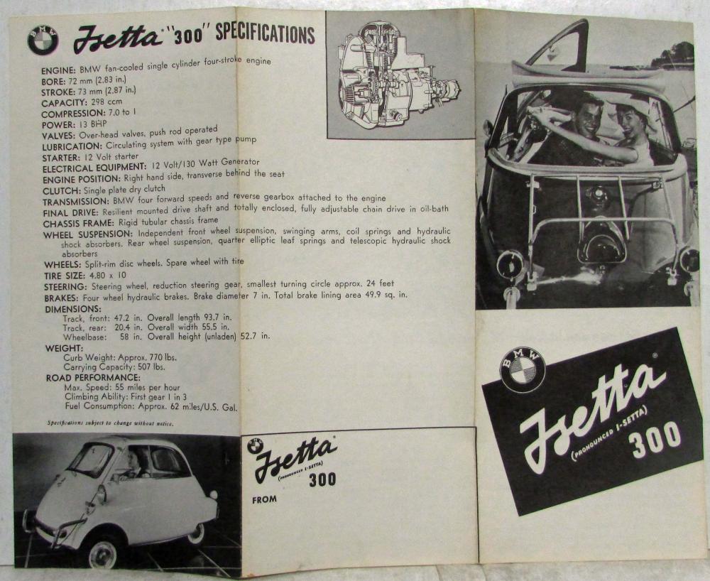 1955 BMW Isetta 300 Sales Folder