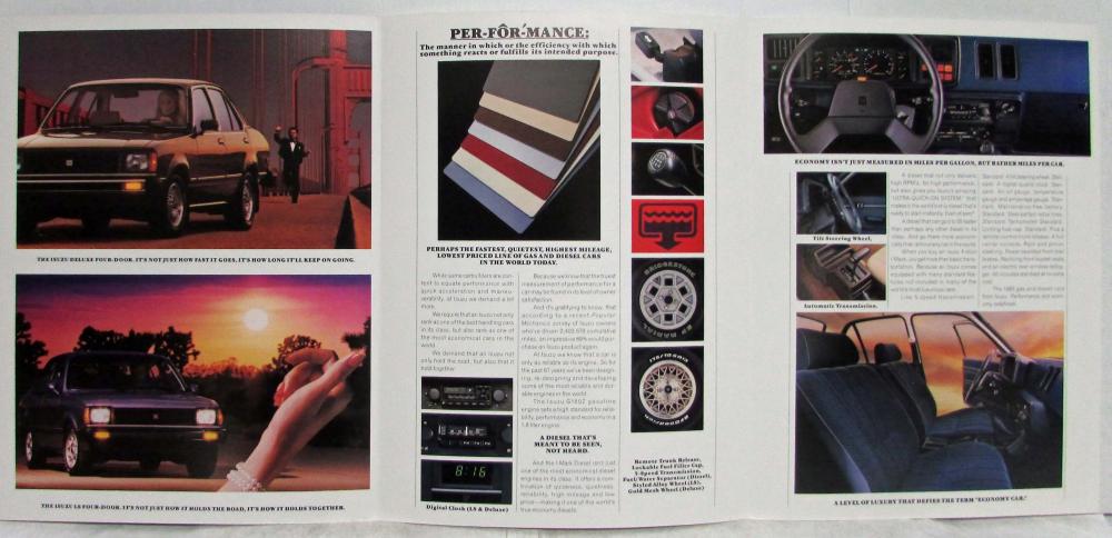 1983 Isuzu Performance Redefined Tri-Fold Sales Brochure