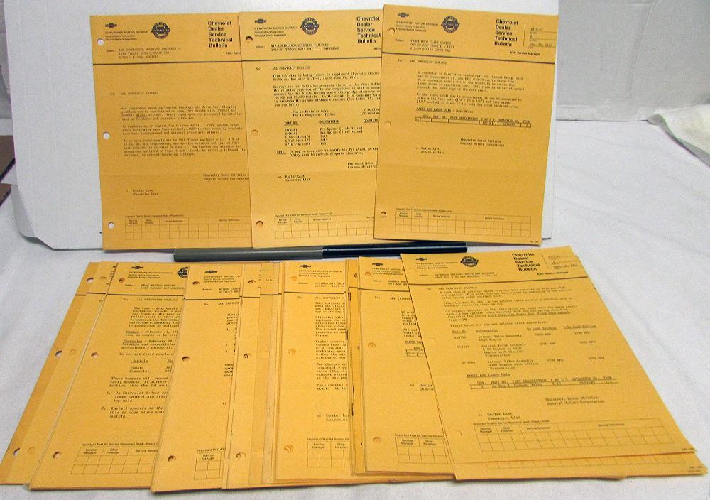 1967 Chevrolet Dealer Technical Service Bulletins #4-59 Corvette Camaro ...