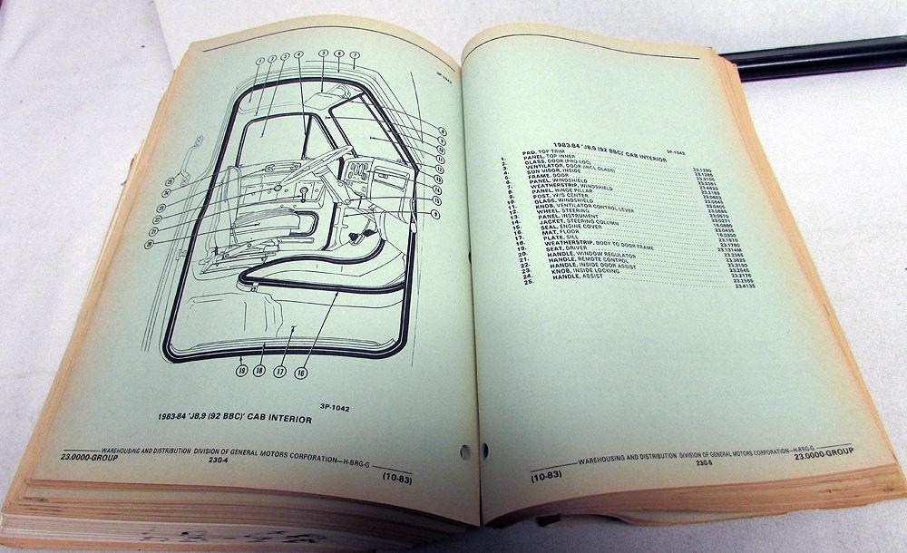 1983-1984 GMC Brigadier Truck Parts/Illustration Book Series J8C J9C